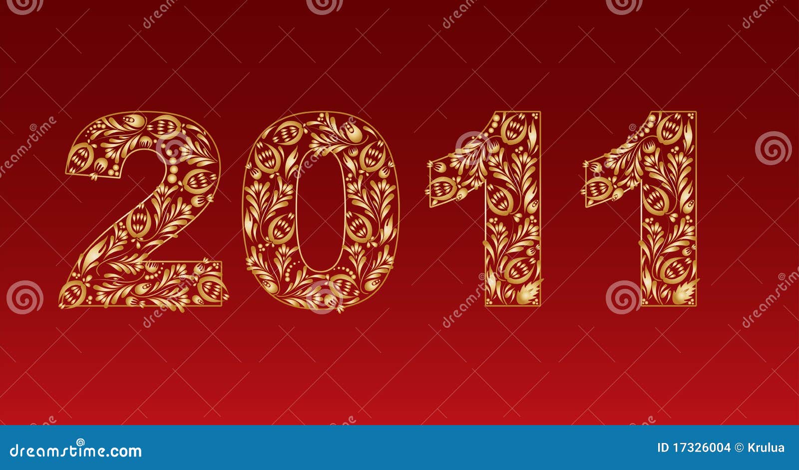 Golden sign 2011 stock vector. Illustration of isolated - 17326004
