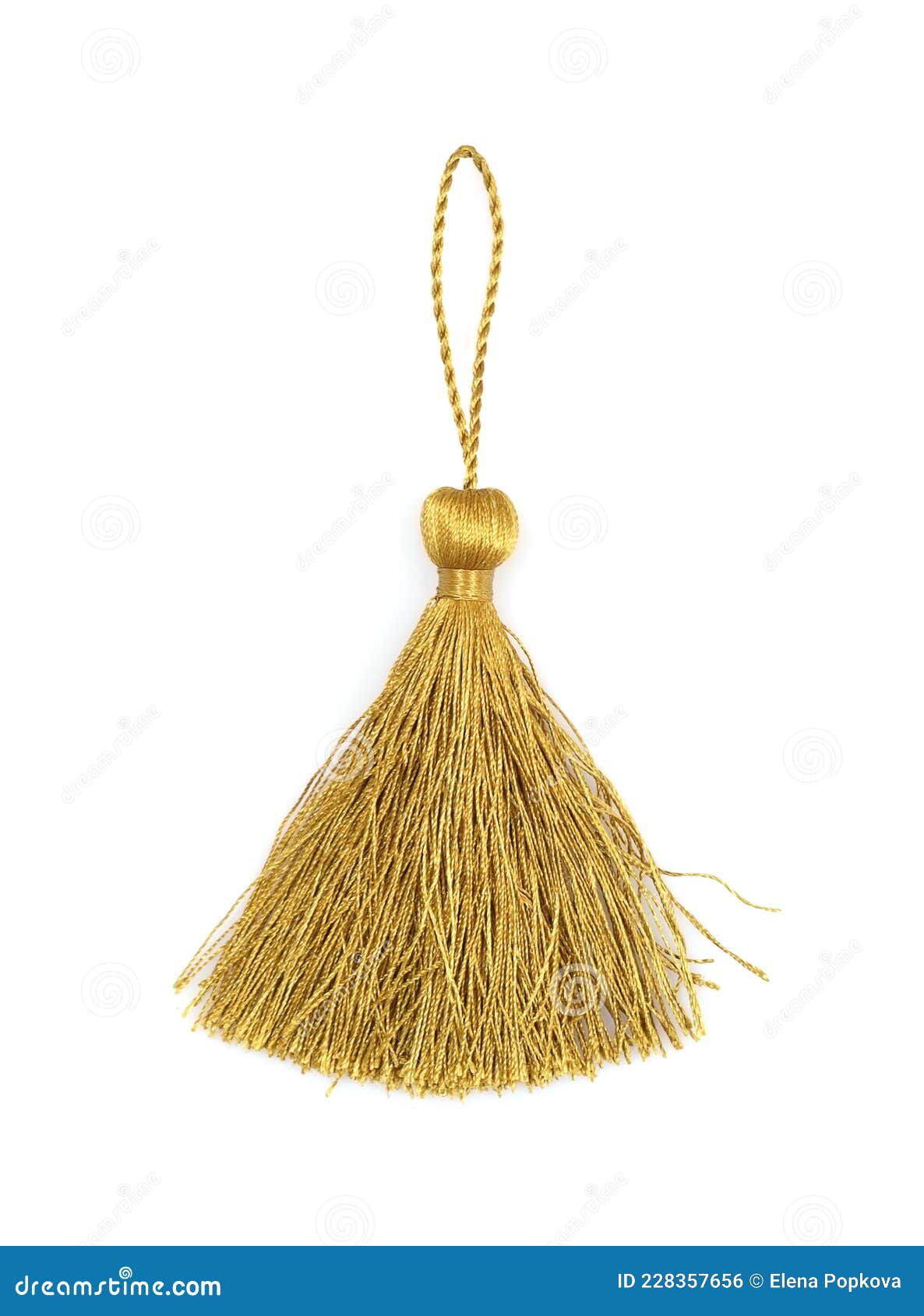 Golden Silk Tassel Isolated on White Background for Creating Graphic ...