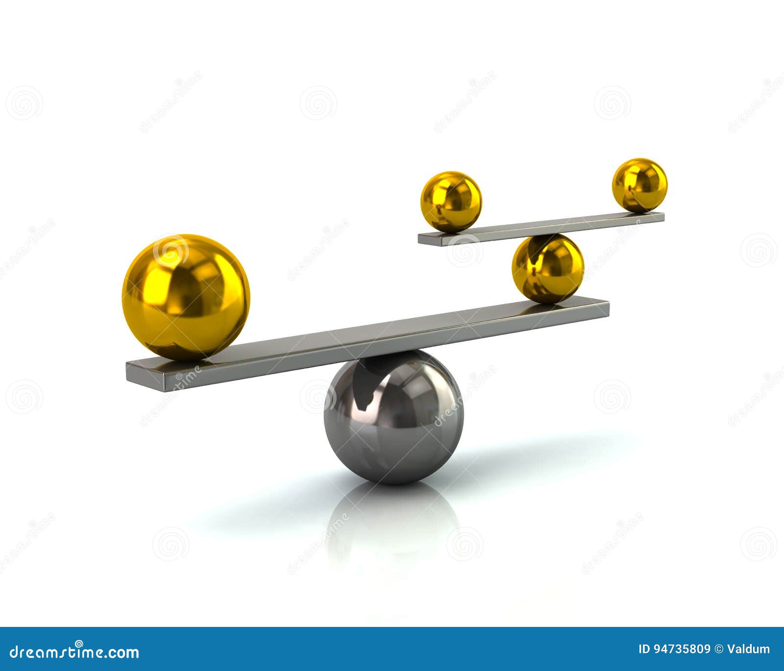 Golden and Silver Balance Concept Stock Illustration - Illustration of ...