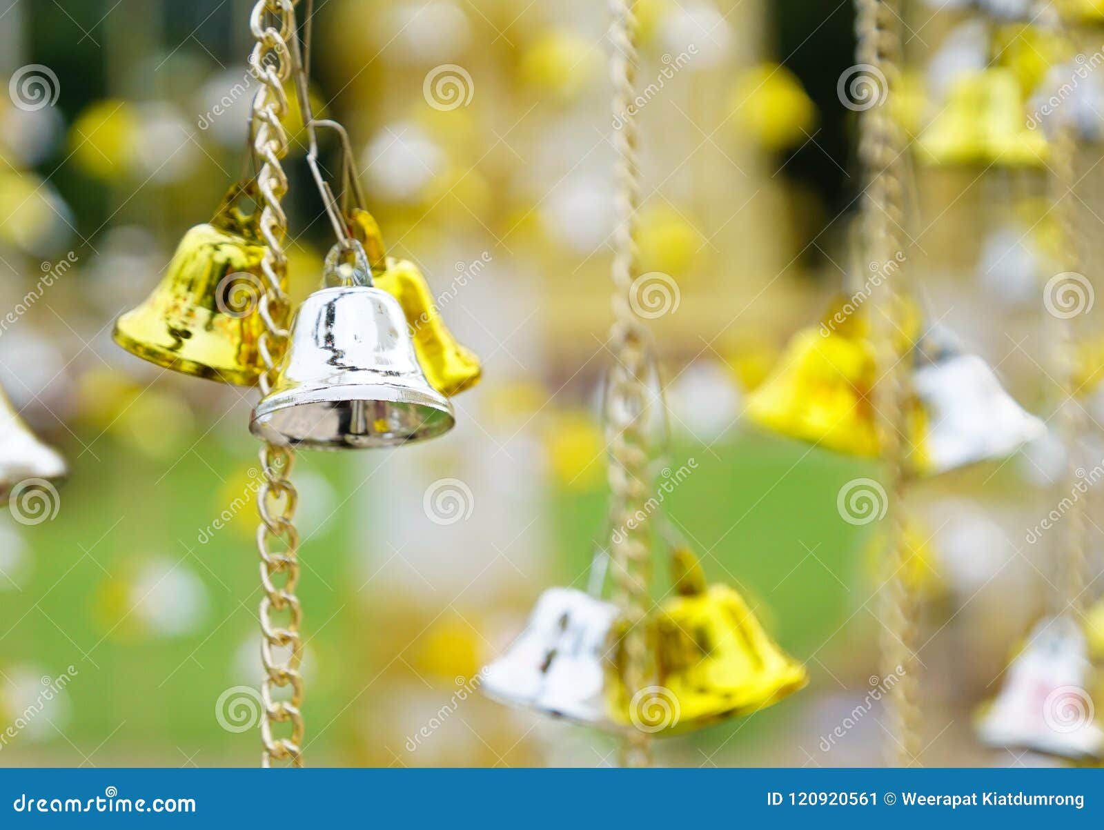 Golden and silver bells stock image. Image of color - 120920561
