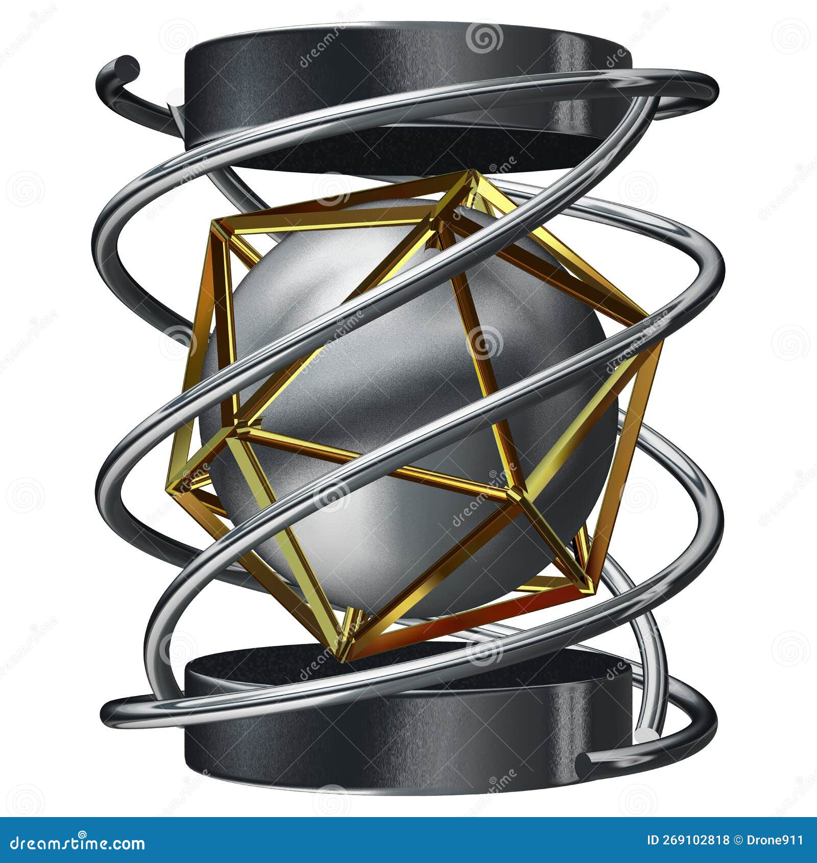 Golden and Silver Shapes, Rectangles, Circles, Stripes, Splines, Lines ...