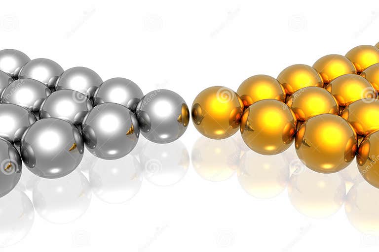 Golden and silver team stock illustration. Illustration of reflection ...