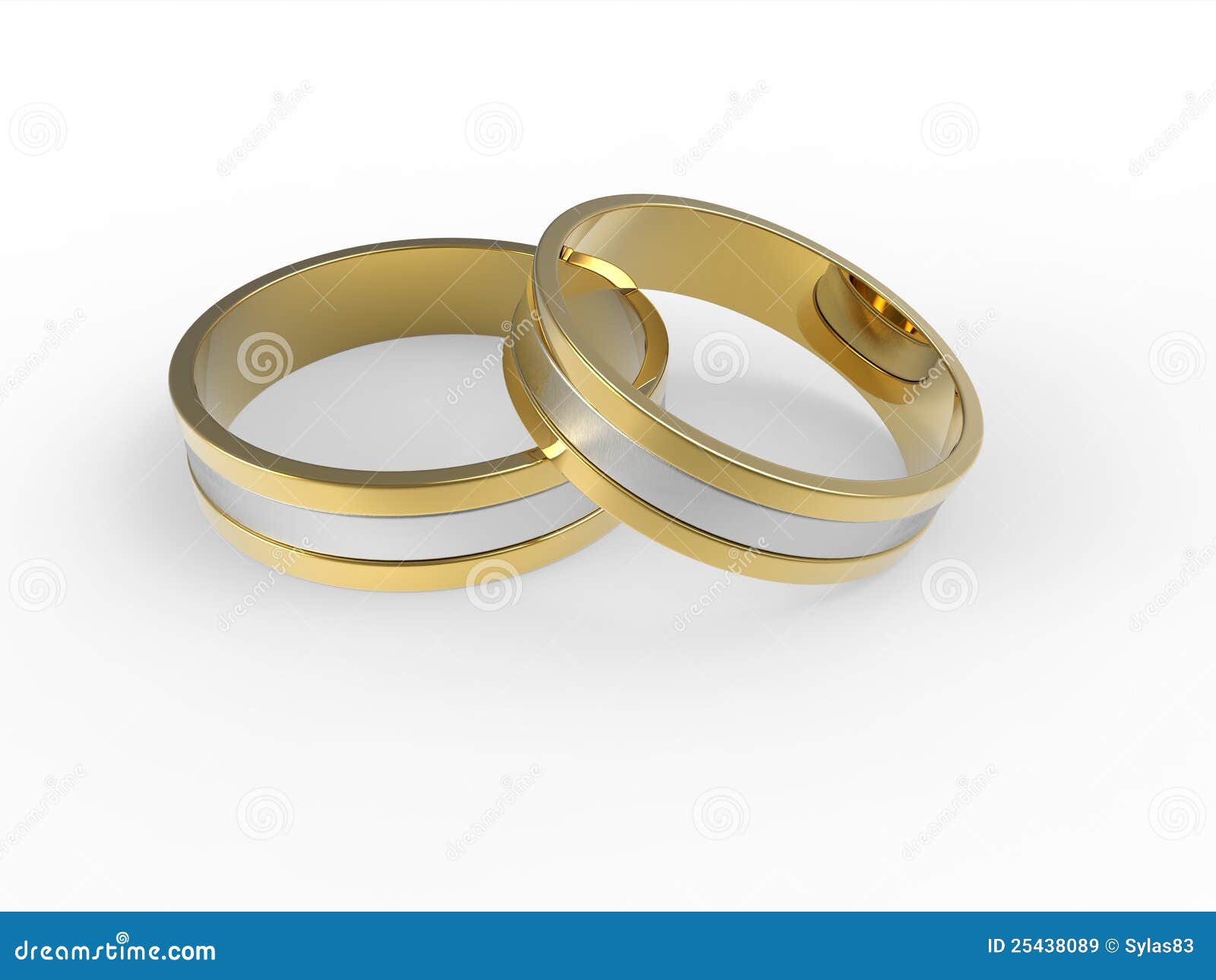 Golden and Silver Wedding Rings Stock Illustration - Illustration of ...