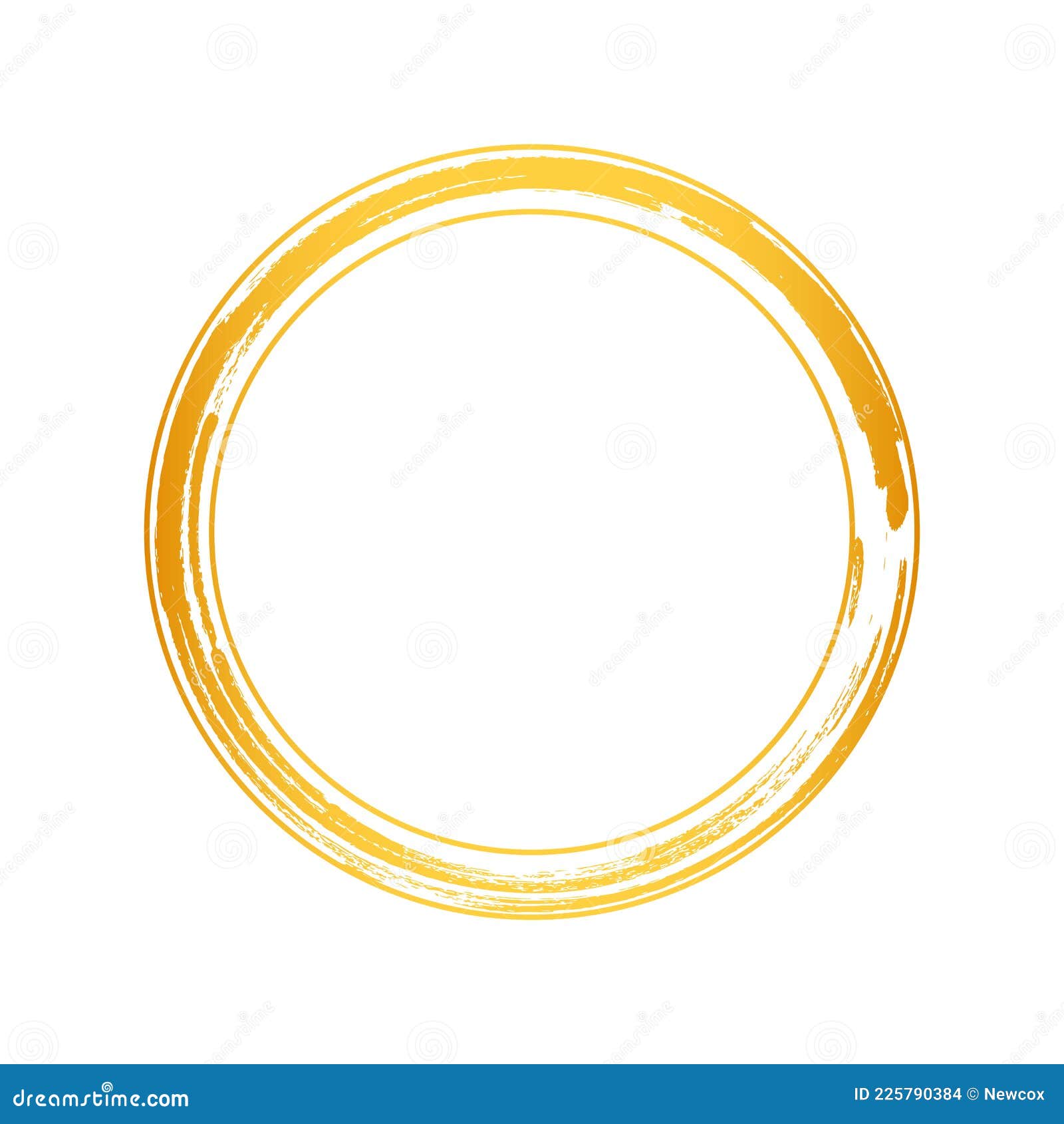 Golden Simple Circular, Ring Frame Design. Stock Vector - Illustration ...