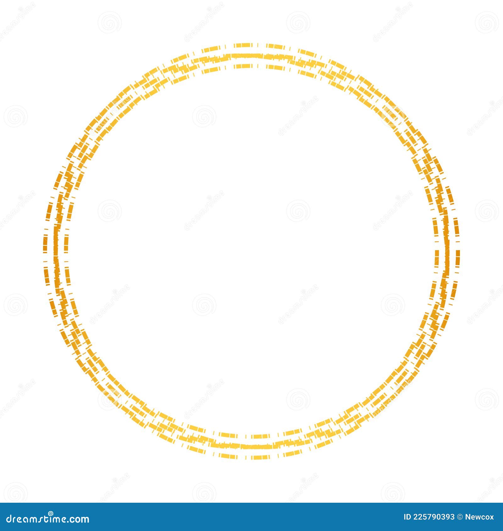 Golden Simple Circular, Ring Frame Design. Stock Vector - Illustration ...