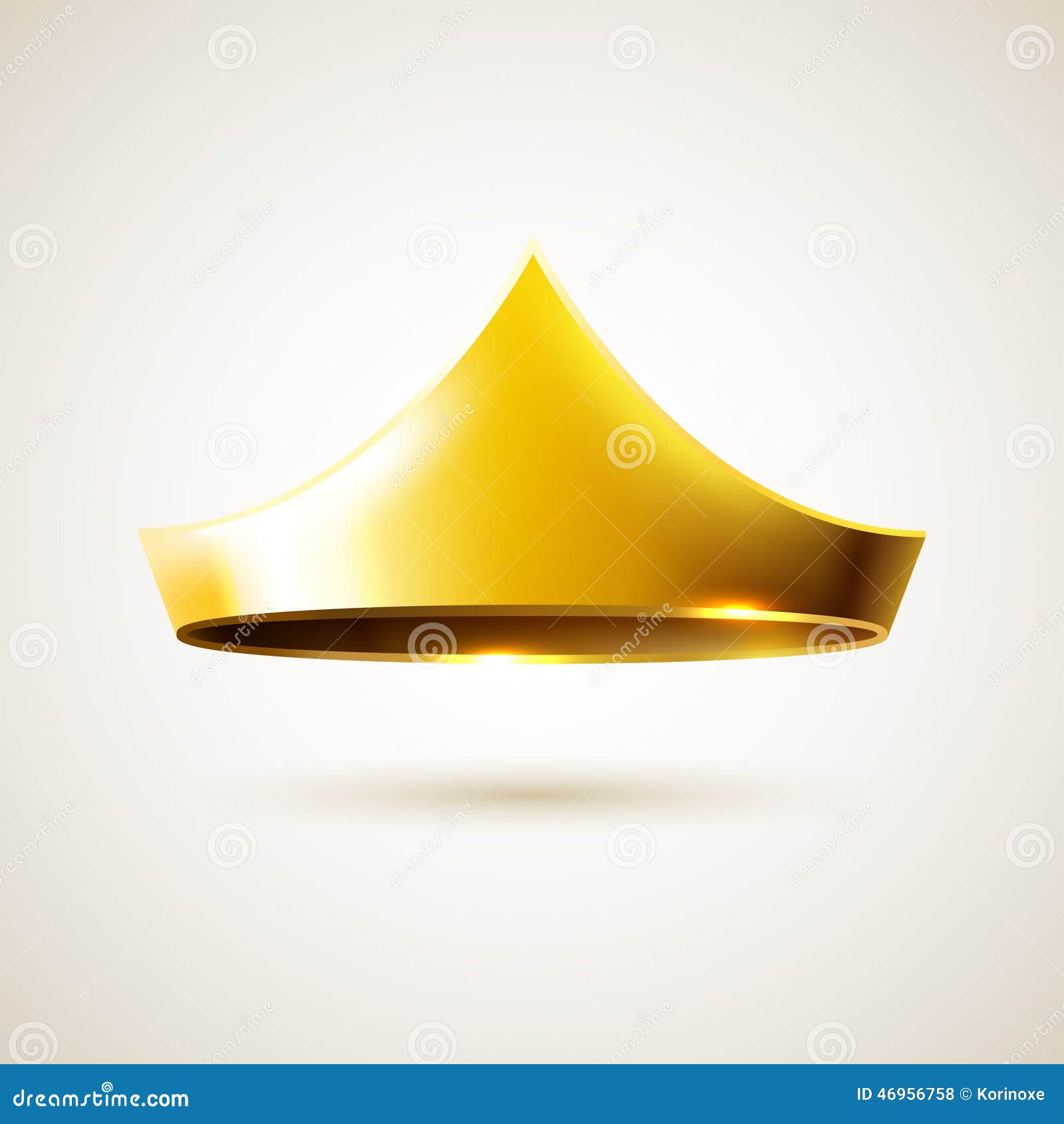 Golden simple crown stock vector. Illustration of award - 46956758