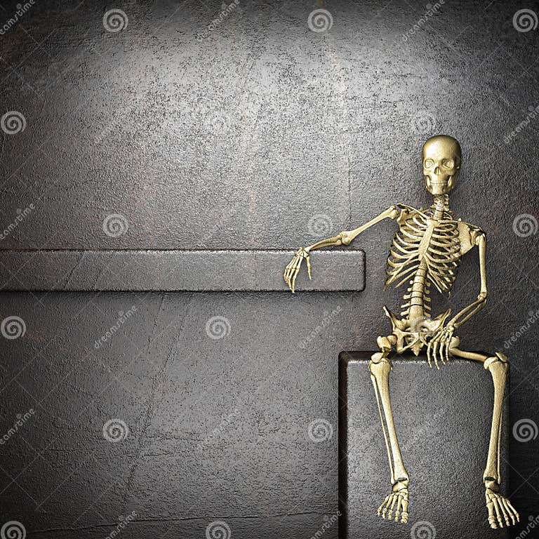 Golden skeleton stock illustration. Illustration of rust - 31436000