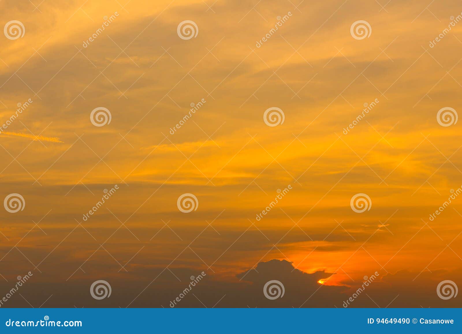Golden Sky at the Sunrise for Background Stock Photo - Image of ...