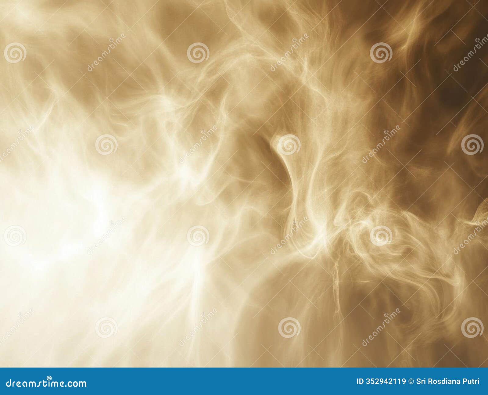 Golden Smoke Swirls and Abstract Background Stock Illustration ...