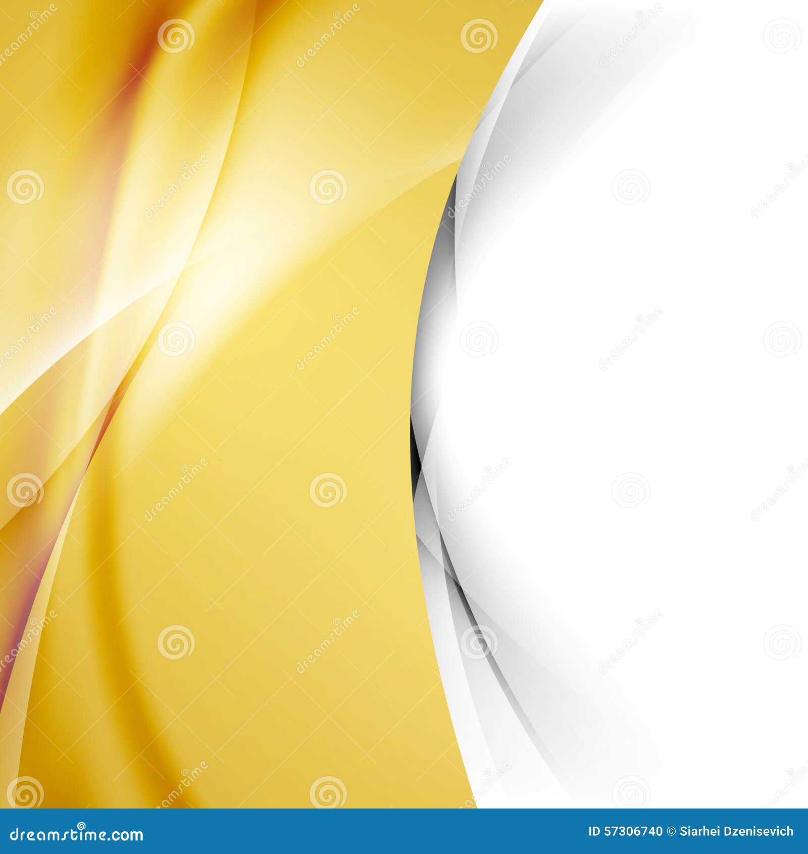 Golden Smooth Swoosh Wave Abstract Border Stock Vector - Illustration ...