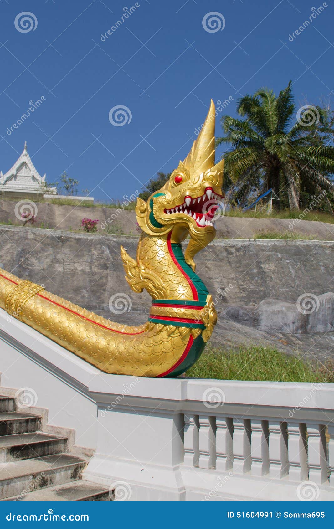 Golden snake stock image. Image of temple, blue, light - 51604991