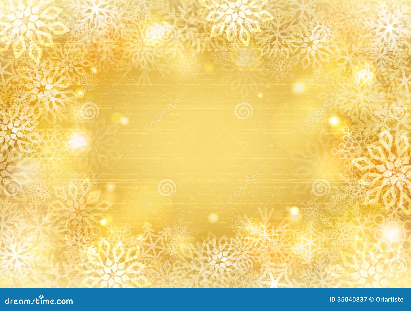 Golden Snowflakes Background Stock Vector - Illustration of colour ...
