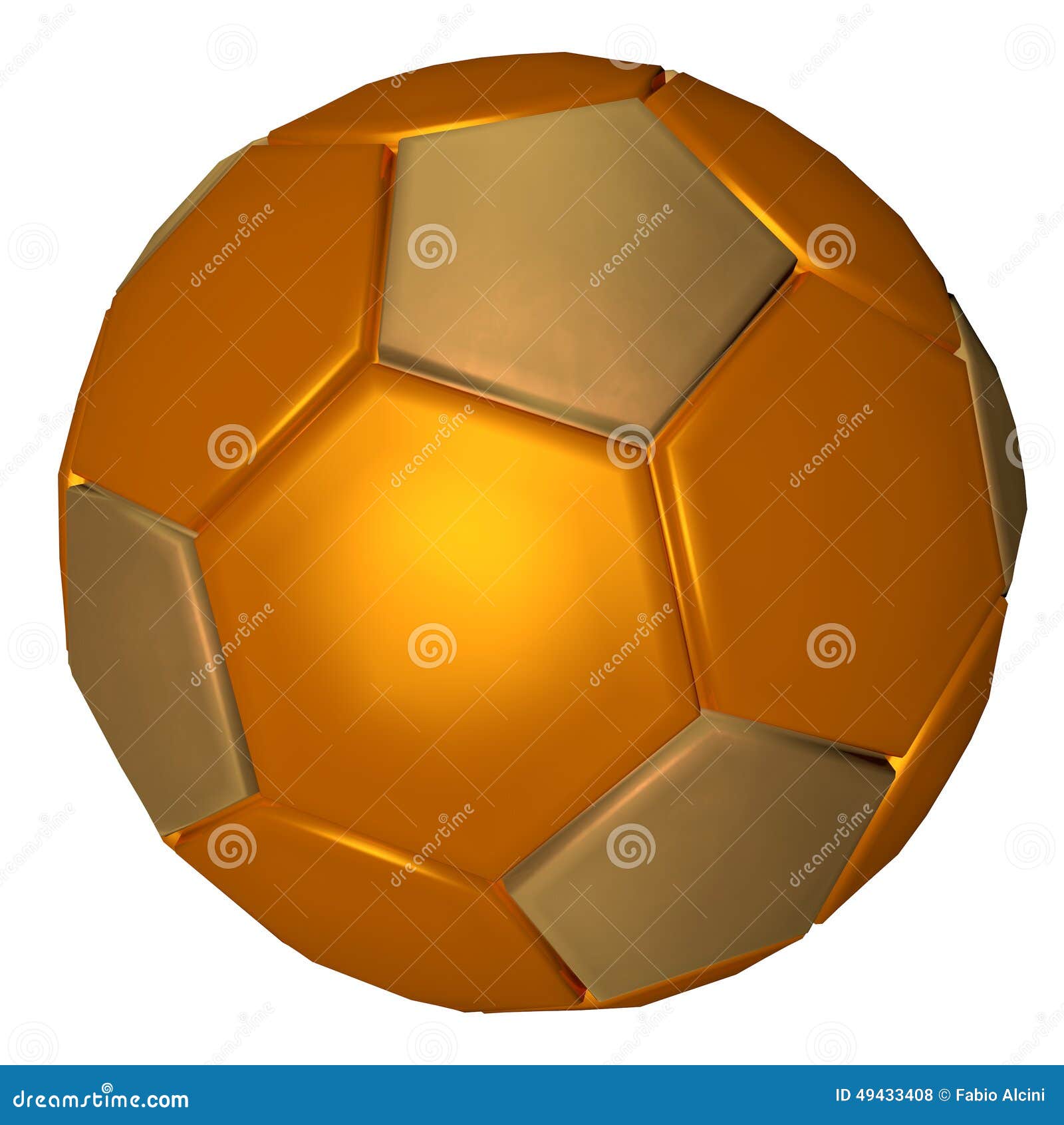 Golden soccer ball stock illustration. Illustration of golden - 49433408