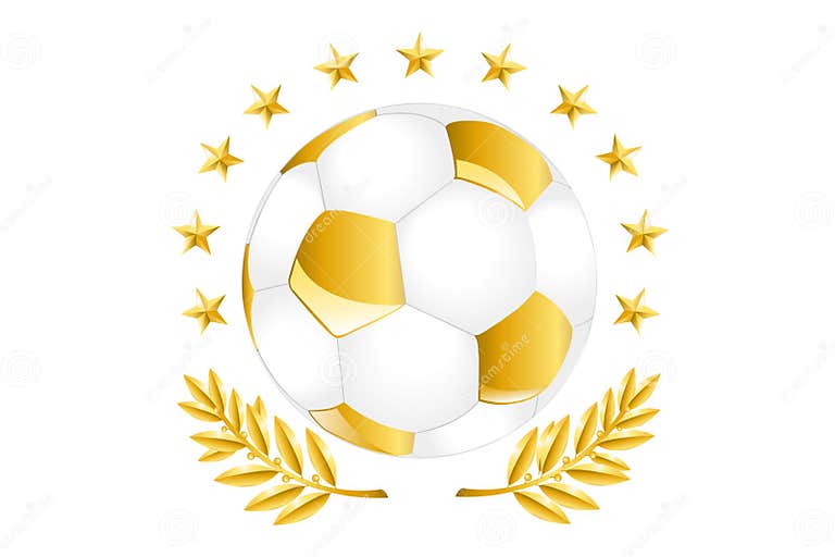 Golden Soccer Ball. Vector stock vector. Illustration of activity ...