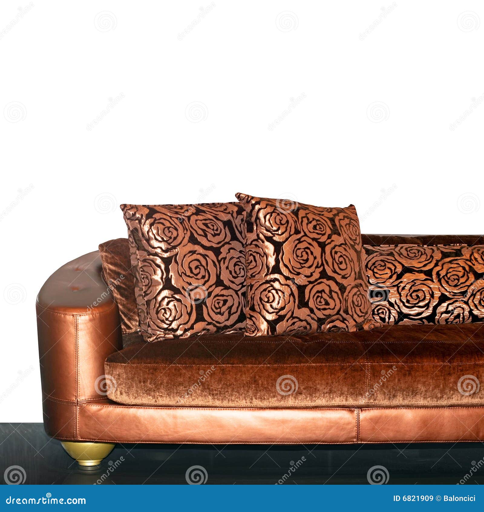 Golden sofa stock image. Image of decorative, gold, contemporary - 6821909