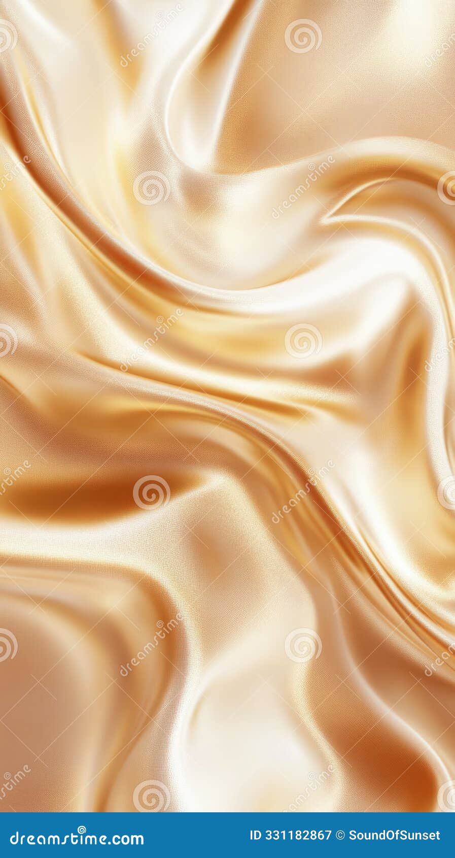 Golden Soft Satin Fabric Waves Vertical Background Design. Texture with ...