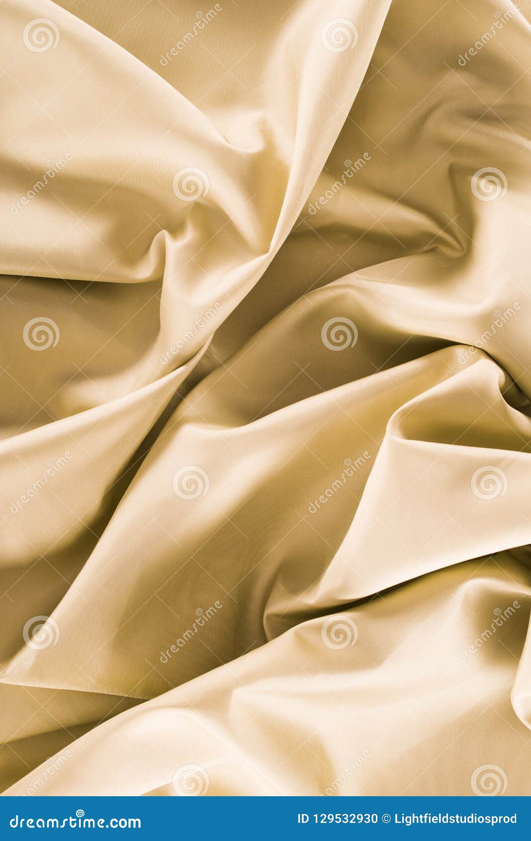 Golden soft silk fabric stock photo. Image of smooth - 129532930