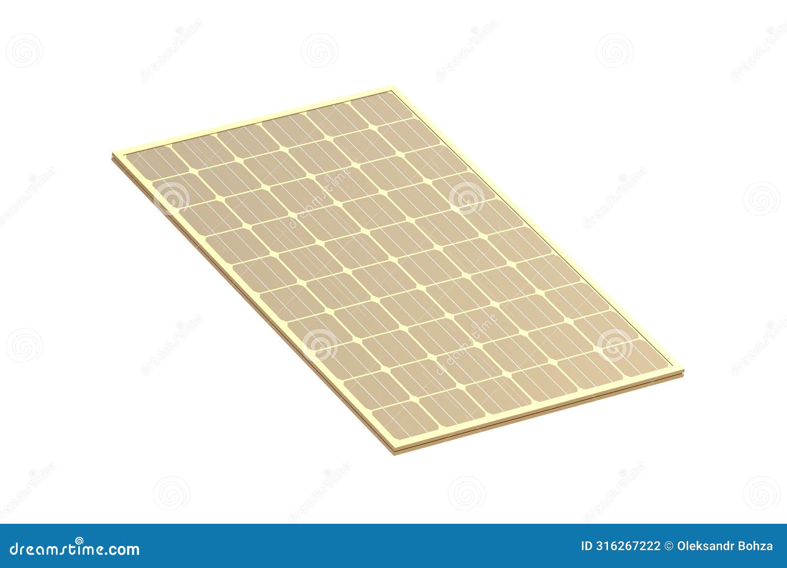 Golden Solar Panel Isolated on White Background Stock Illustration ...