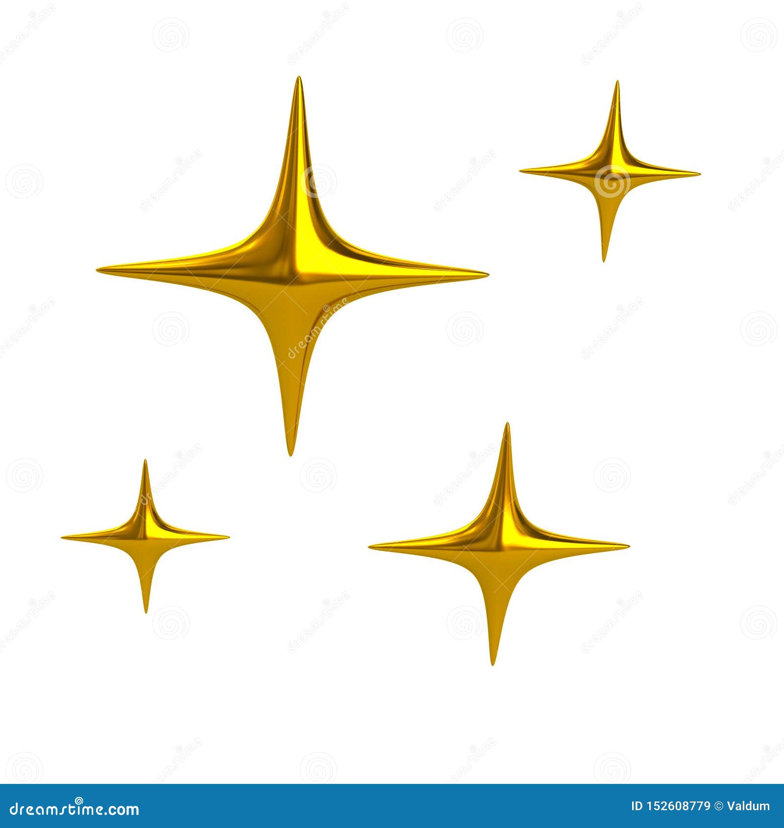 Golden Sparkle Star Icon 3d Illustration Stock Illustration ...