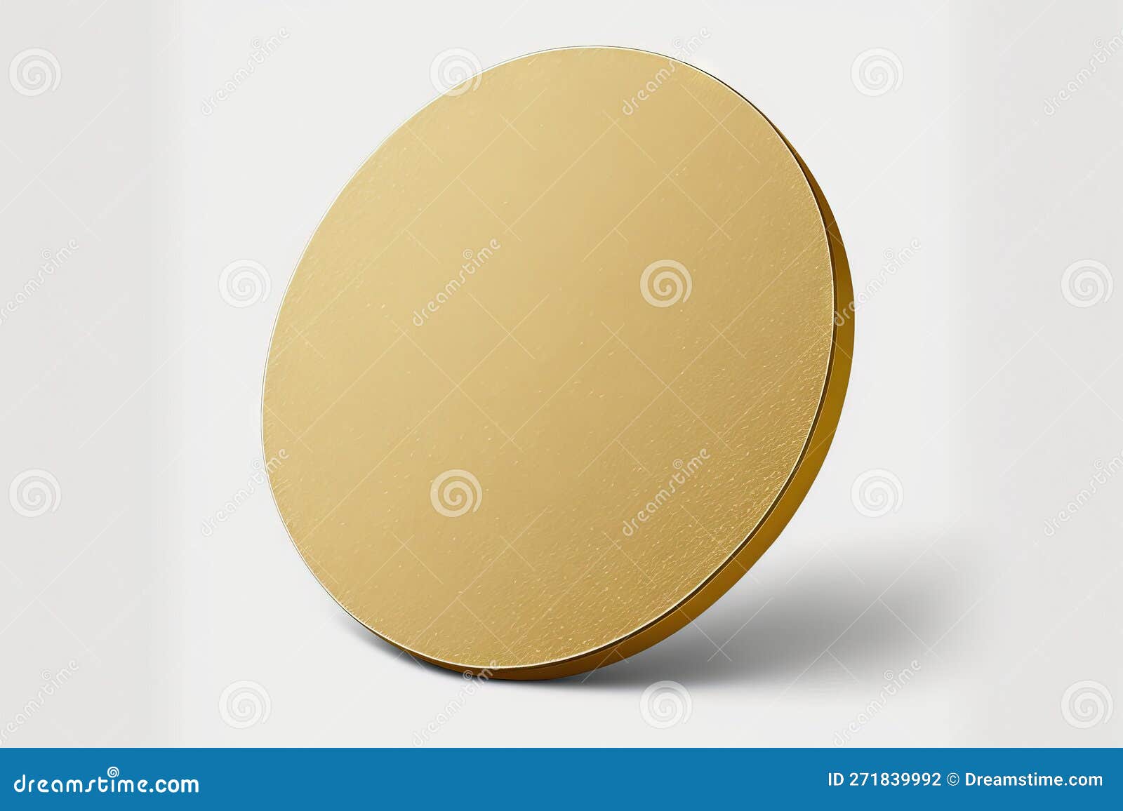 Golden Sparkling Coin with a Blank Background and a White Background ...