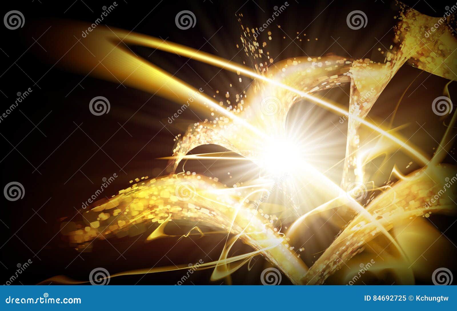 Golden sparkling element stock vector. Illustration of rays - 84692725