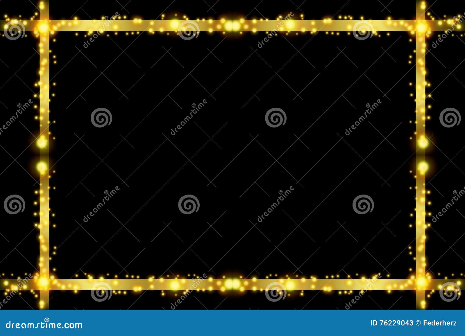 Golden Sparkling frame stock illustration. Illustration of texture ...