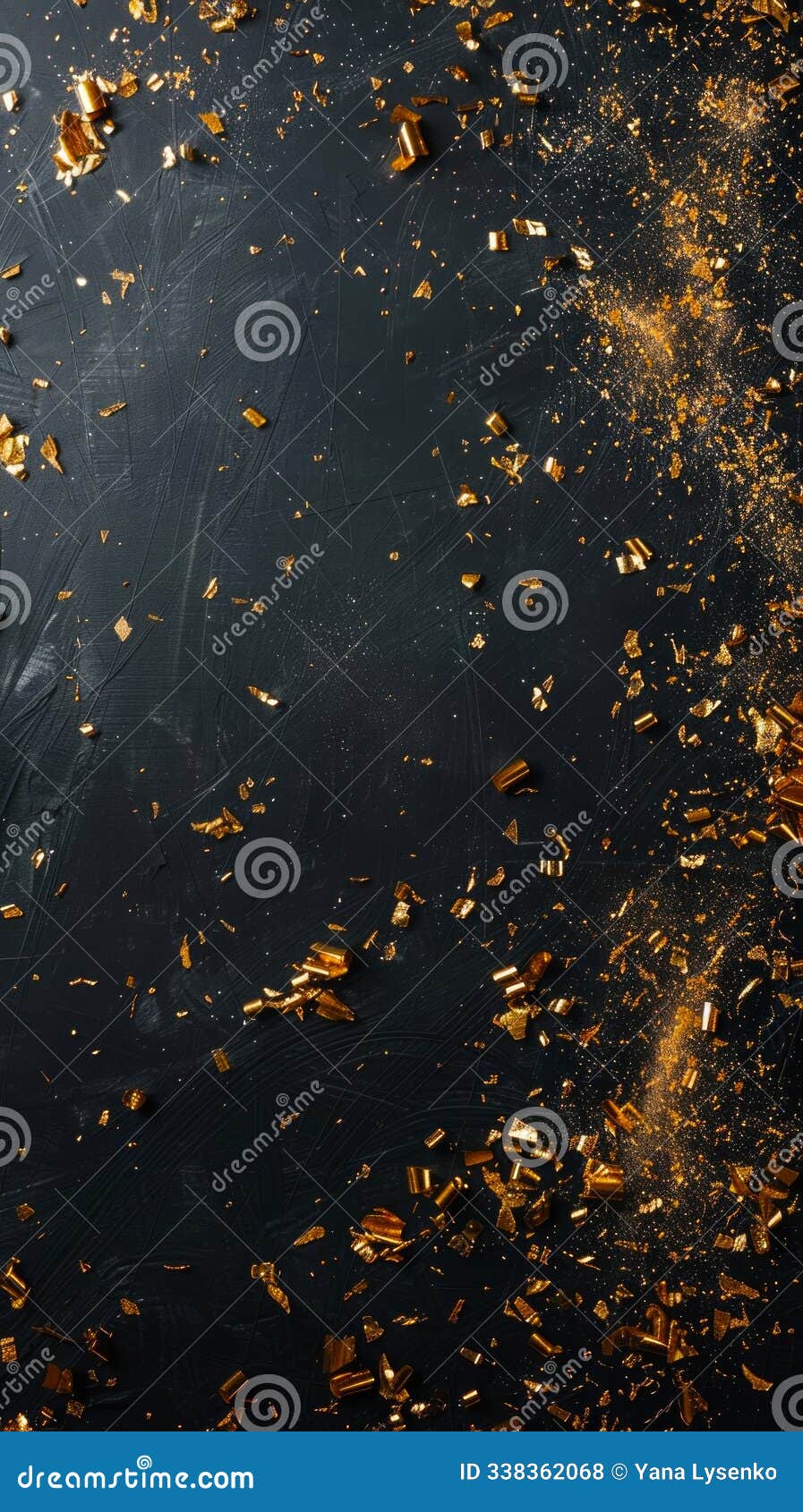 Golden Sparks and Firecrackers Exploding on a Black Background. Concept ...
