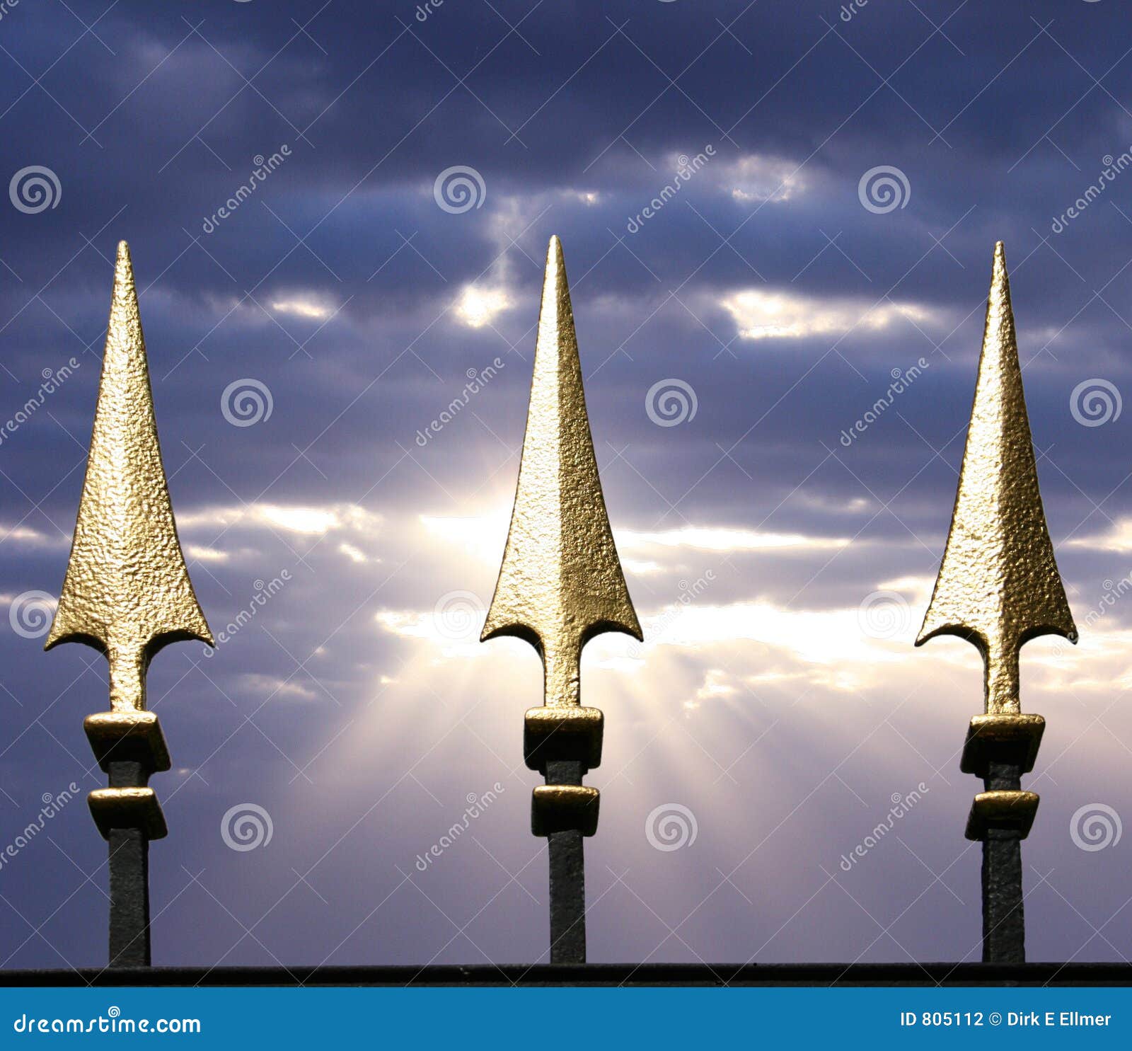 Golden spear stock photo. Image of beams, church, fresh - 805112