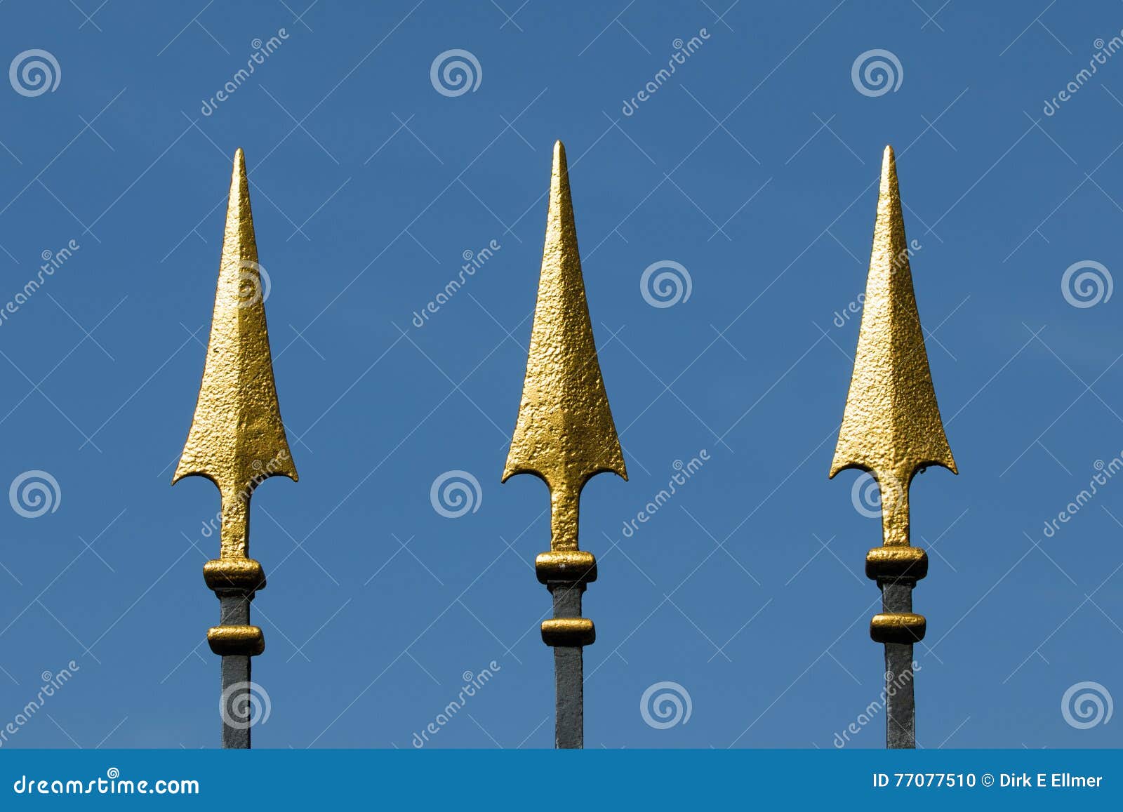 Golden spear stock photo. Image of spiritual, clouds - 77077510