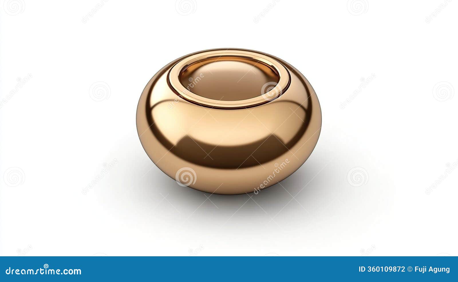 Golden Sphere Container, Studio Shot, White Background, Product Mockup ...