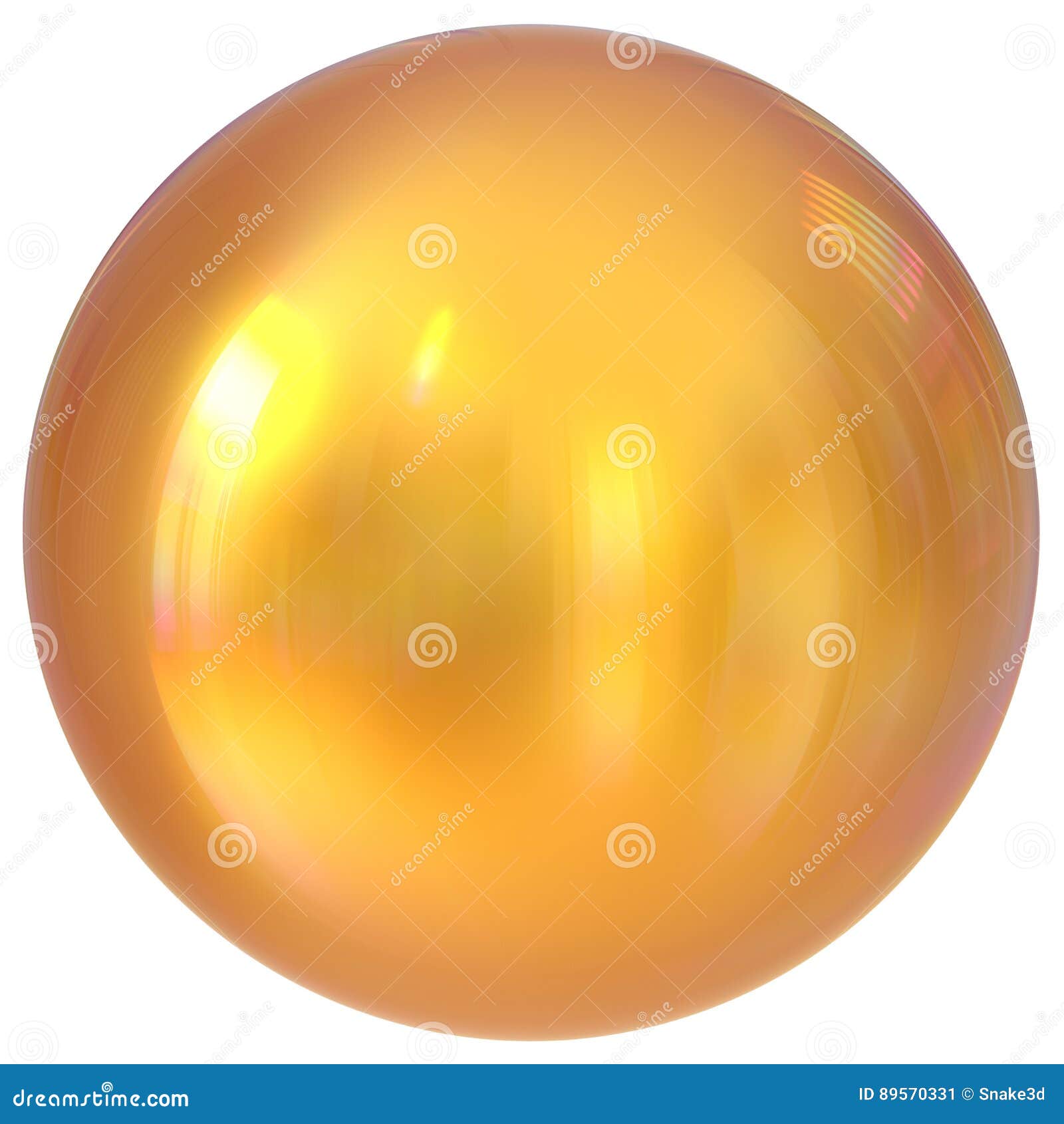 Golden Sphere Round Button Ball Basic Circle Geometric Shape Stock ...