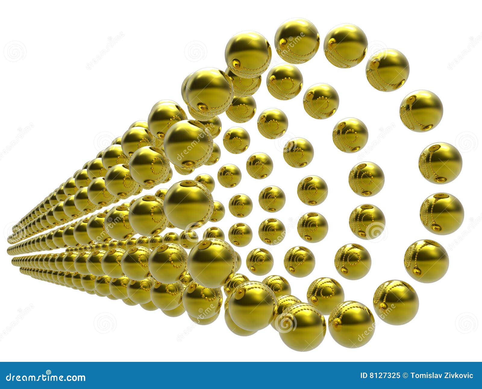 Golden spheres stock illustration. Illustration of design - 8127325