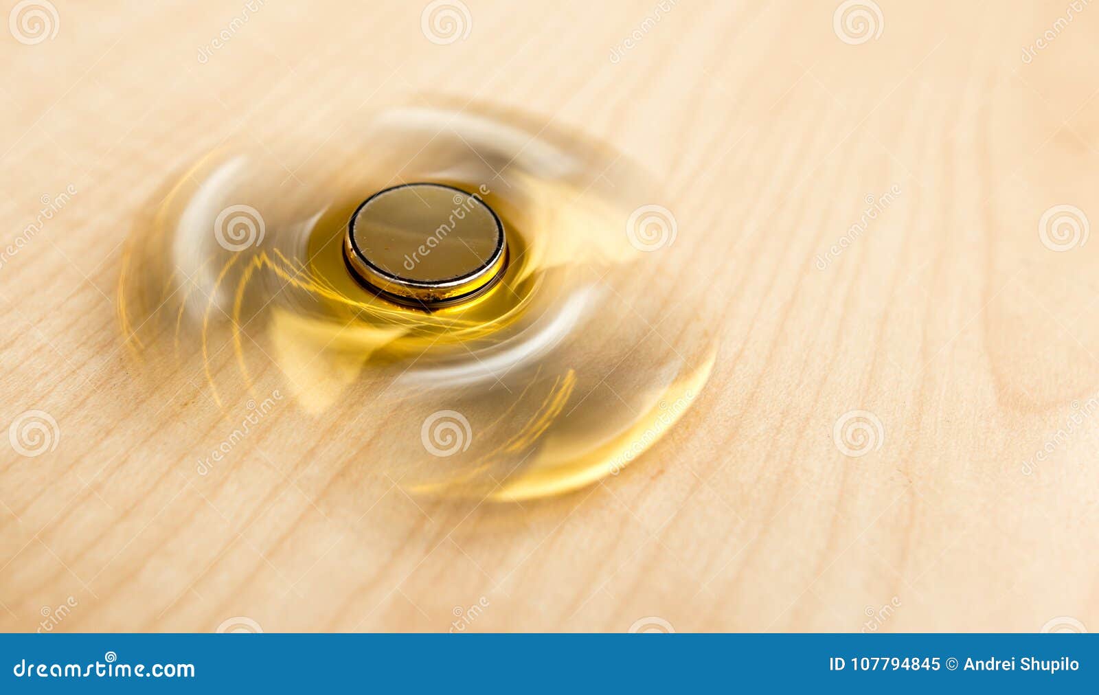 The Golden Spinner Is Spinning On The Table Stock Photo | CartoonDealer ...