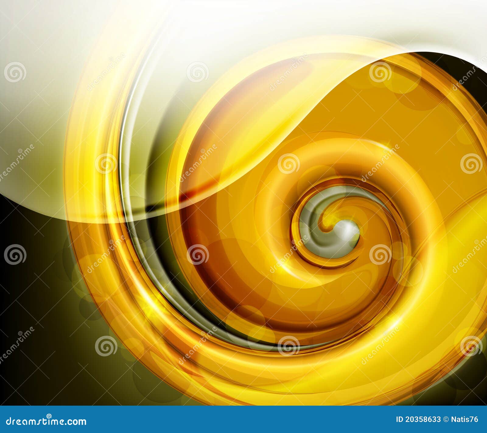 Golden spiral stock vector. Illustration of spot, bubble - 20358633