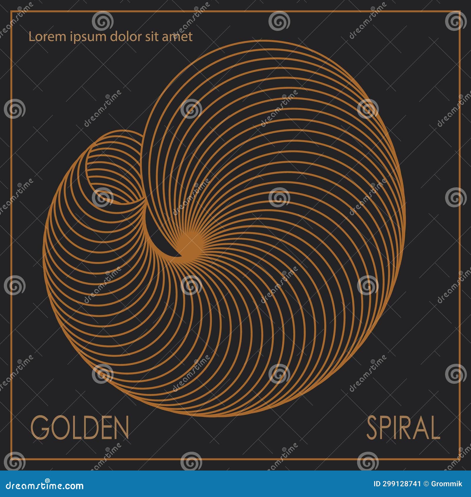 The Golden Spiral. a Design Template for the Design of a Cover, Banner ...
