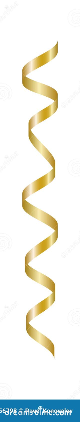 Golden Spiral Ribbon Element Stock Illustration - Illustration of ...