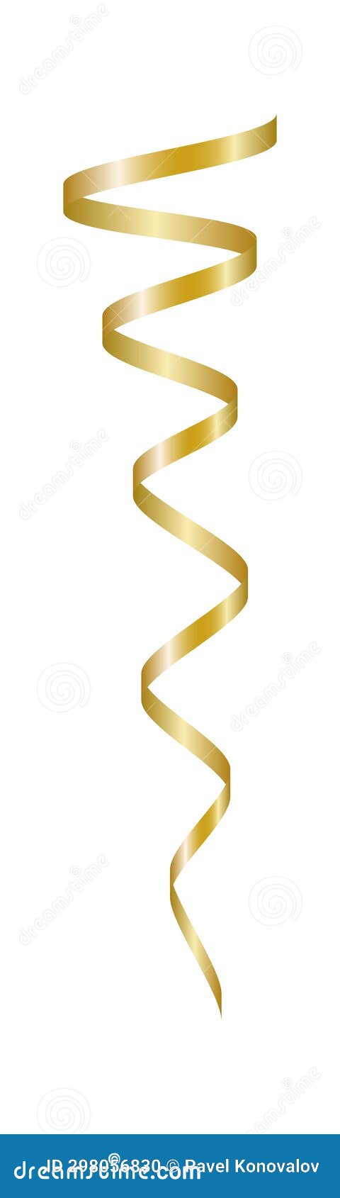 Golden Spiral Ribbon Element Stock Vector - Illustration of gold ...