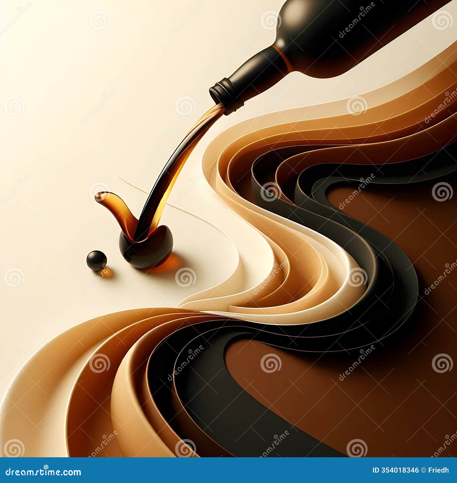 Golden Spirit Pour with Premium Motion and Sophisticated Flow Pattern ...