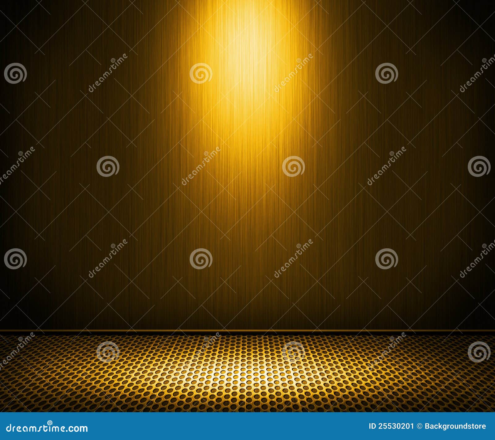 Golden Spotlight Metal Interior Background Stock Illustration ...