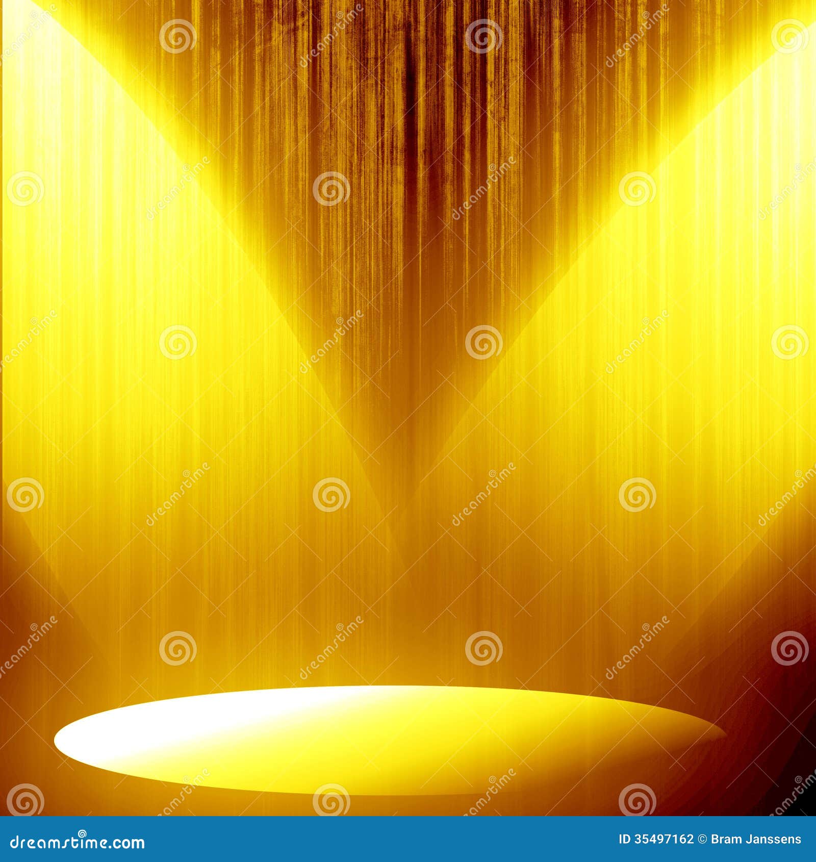 Golden spotlight stock illustration. Illustration of advertisement ...