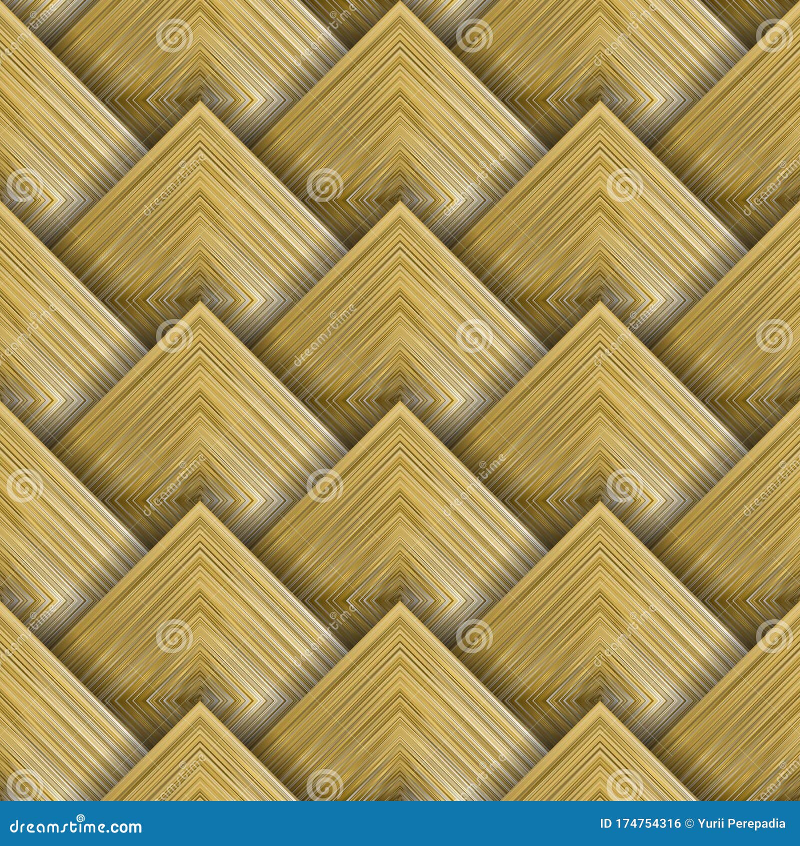 Golden Squares Scaly Seamless Pattern Stock Vector - Illustration of ...