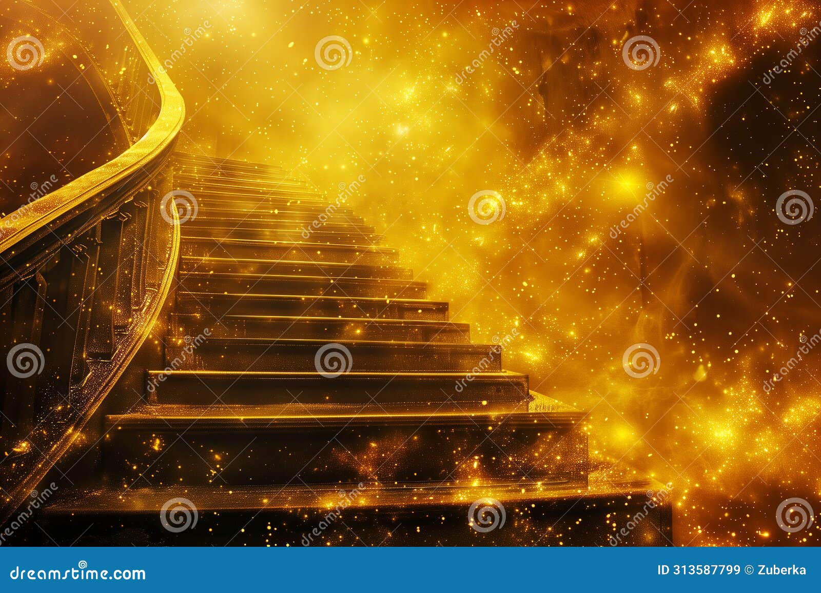 Golden Stair stock illustration. Illustration of event - 313587799