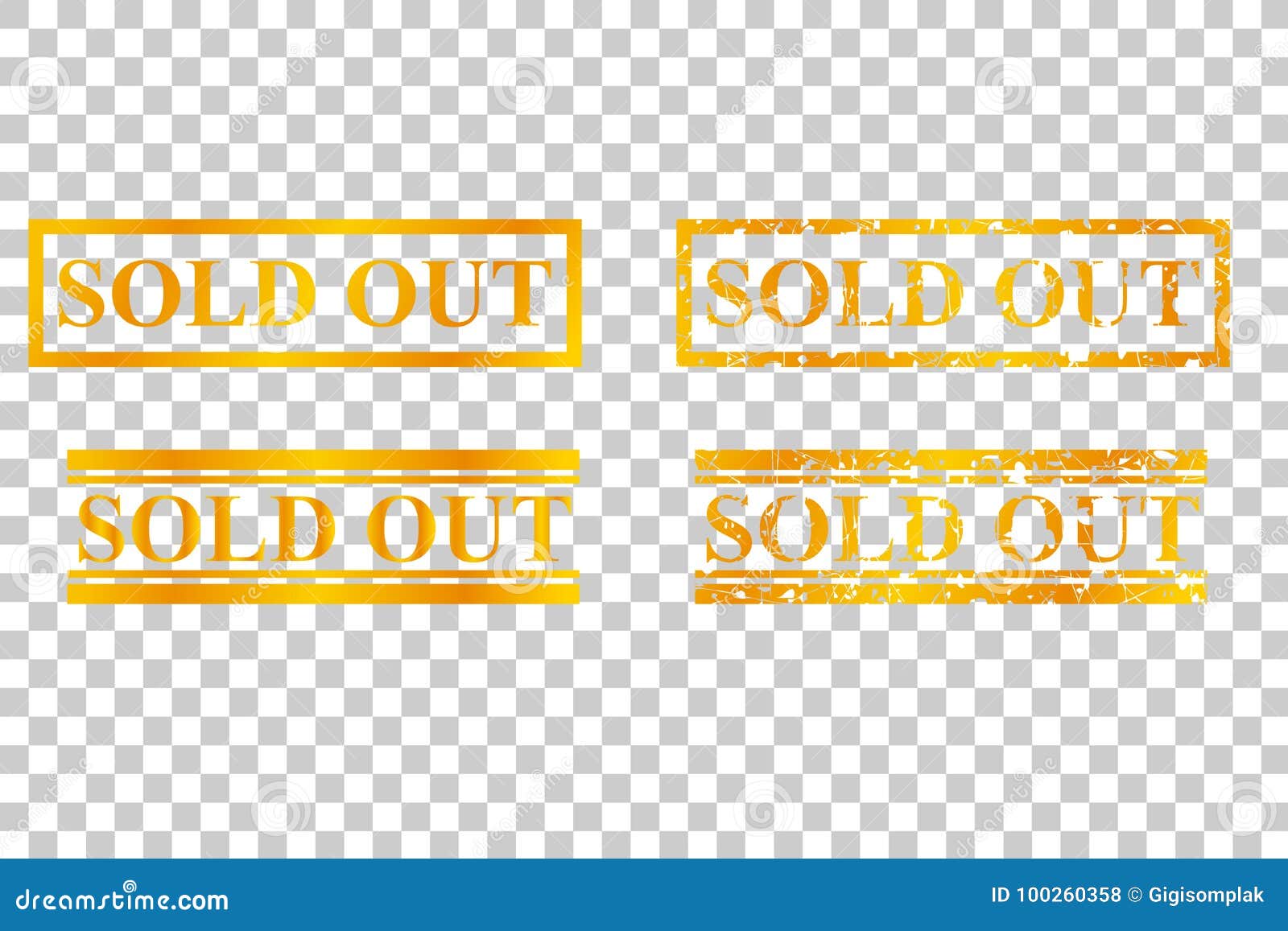 Golden Stamp Isolated On Transparent Background. Vector Design Element ...