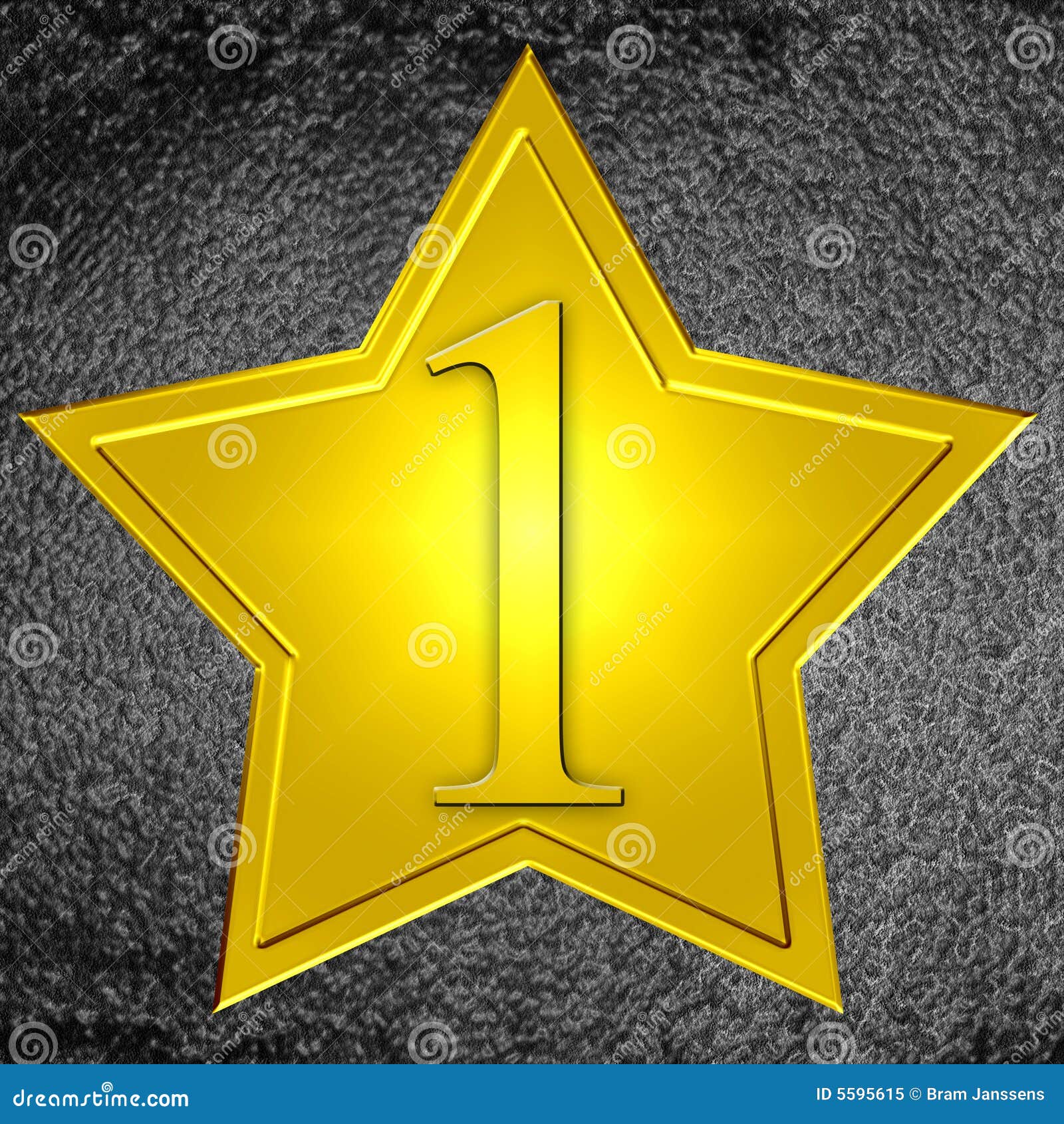 Golden star stock illustration. Illustration of medal - 5595615