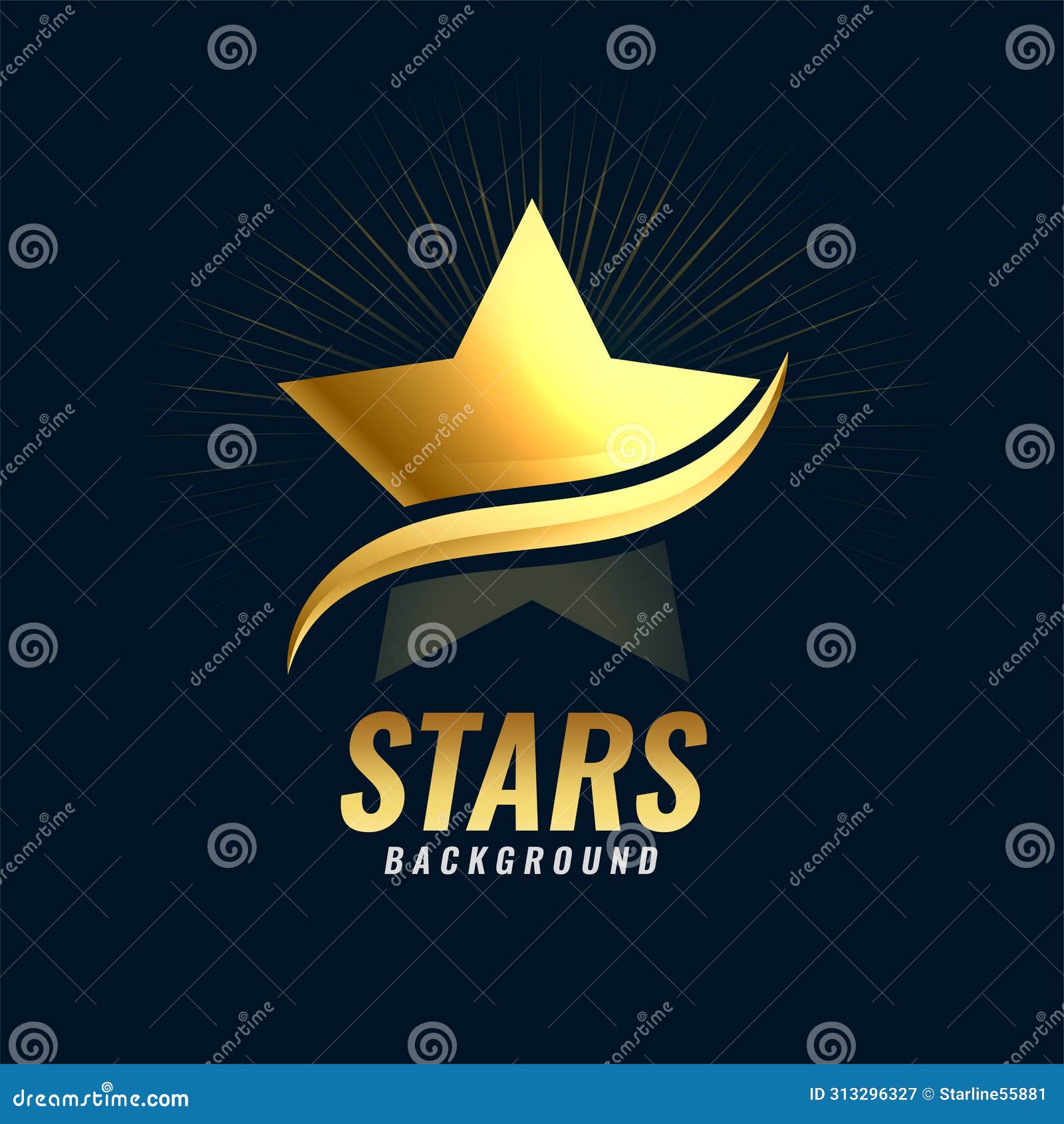 Golden Star Background Design Shine Like a Superstar Stock Vector ...