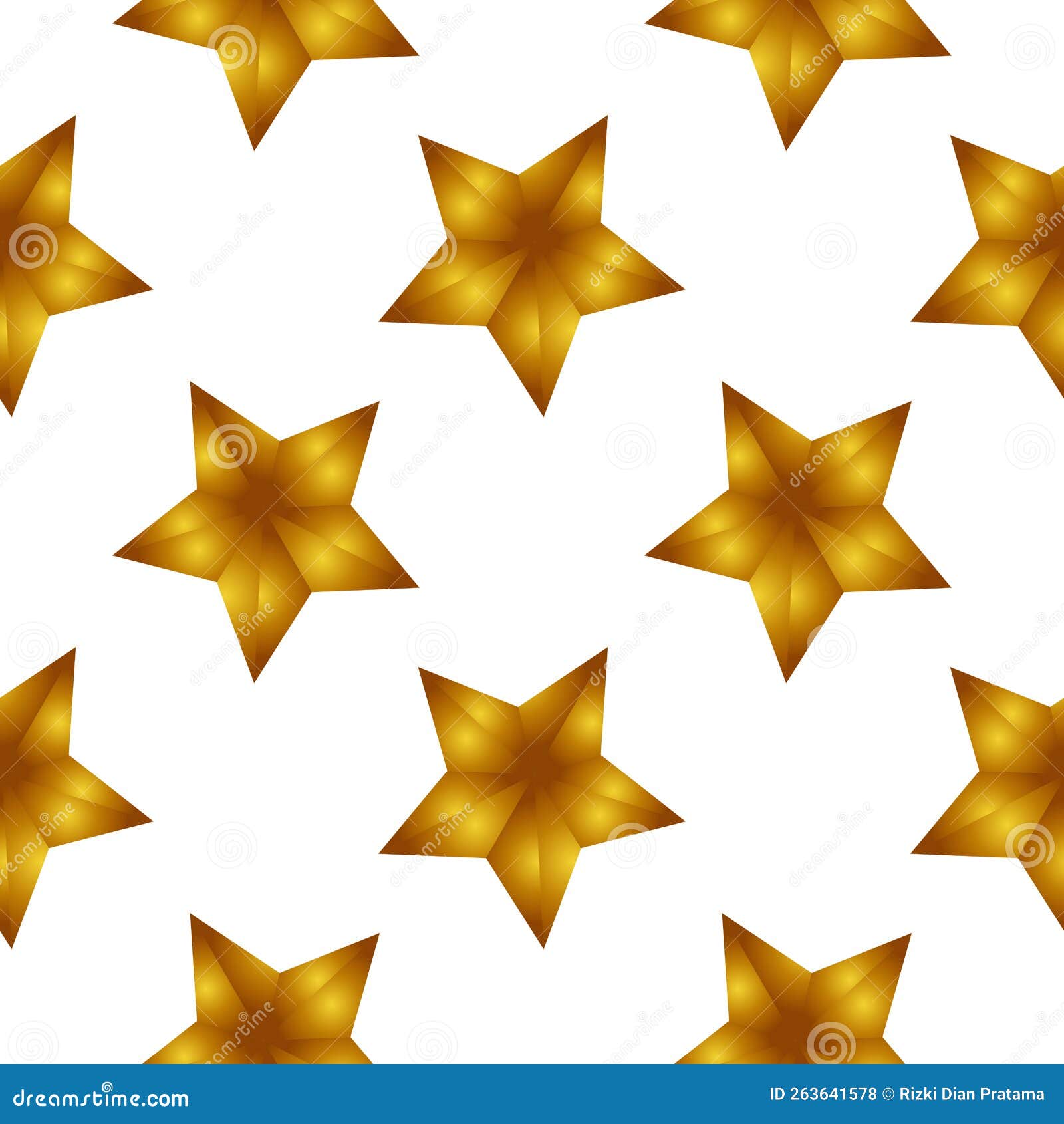 Golden Star Background Seamless Pattern Stock Vector - Illustration of ...