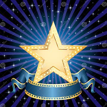 Golden star blue rays stock vector. Illustration of gold - 17027456