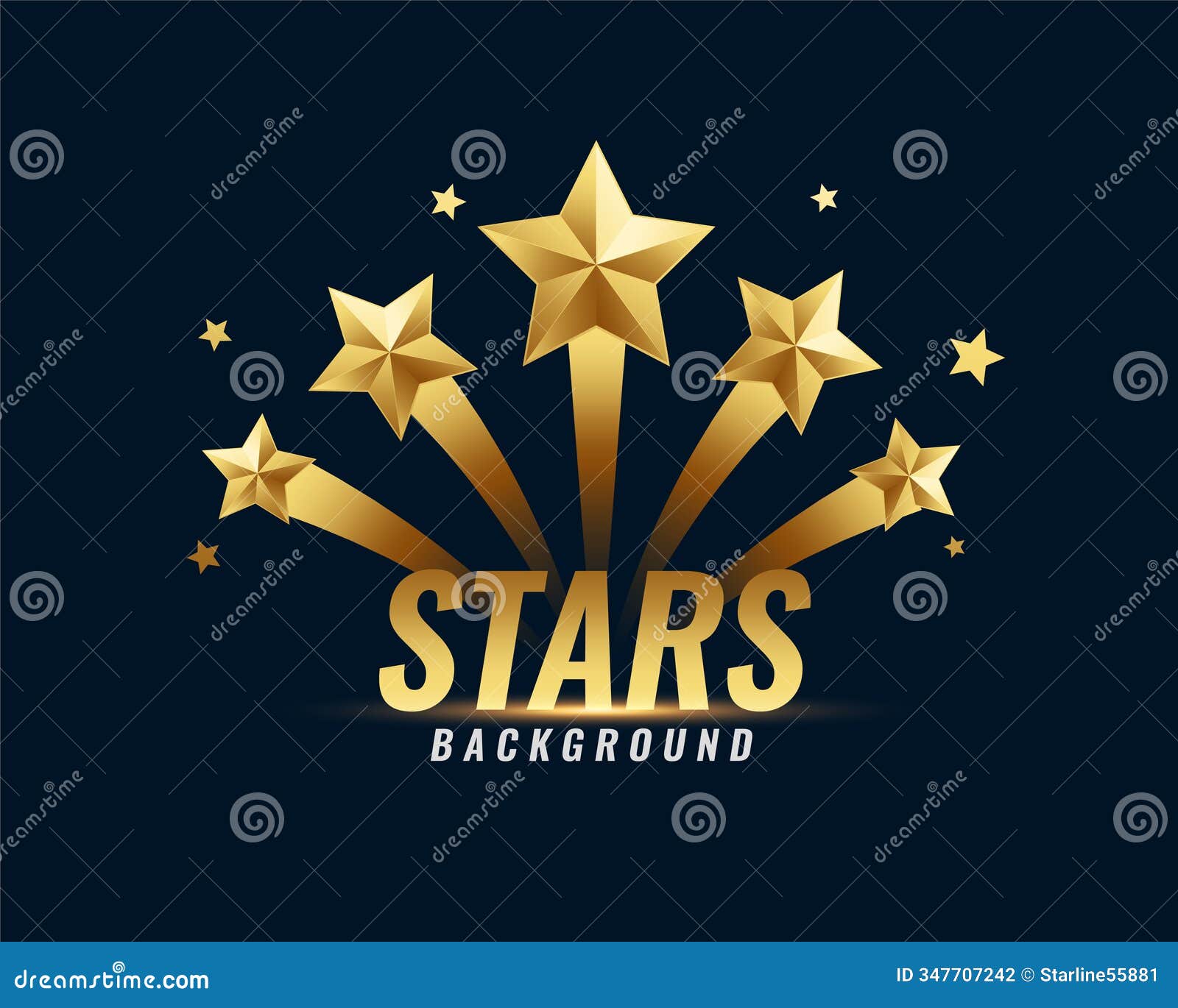 Golden Star Bursting Background Feel Like a Megastar Stock Illustration ...