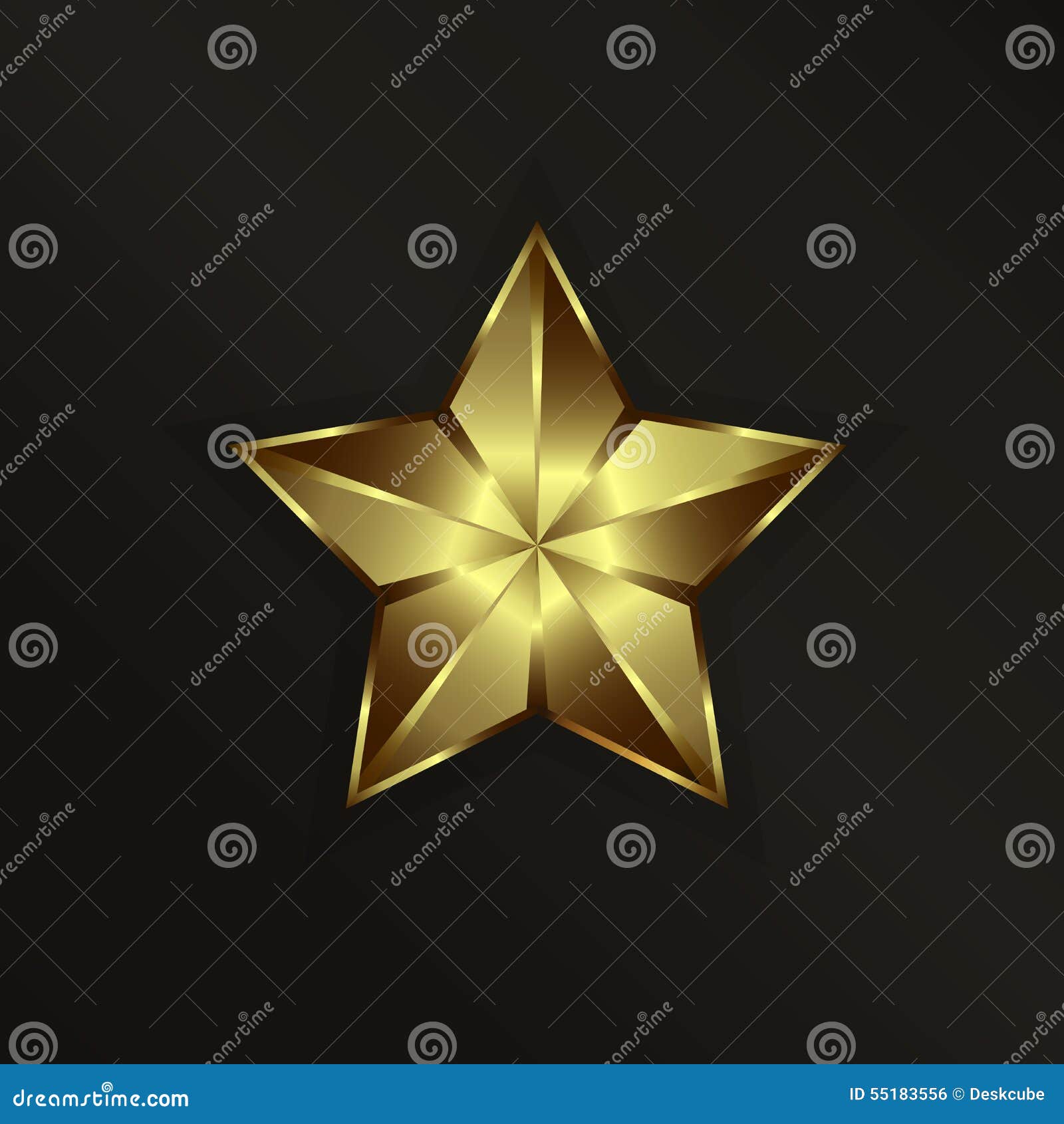 Gold Star Logo Vector Illustration | CartoonDealer.com #55183556