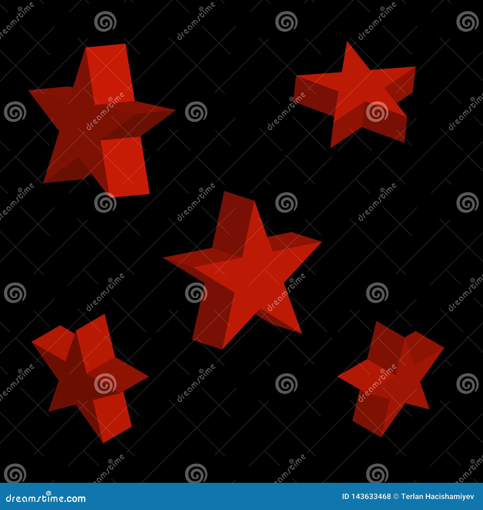 3d Star Set with Variations. Vector Illustration. Stock Vector ...